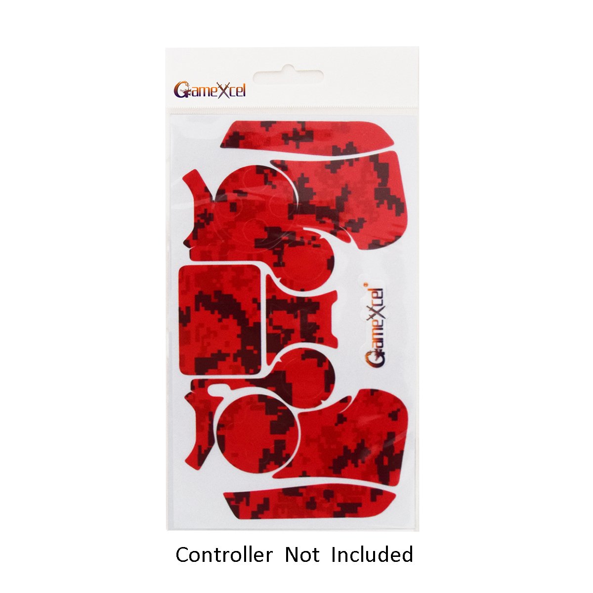 GameXcel Skins Compatible with PS4 Controller - Stickers Compatible with Playstation Dualshock 4 - Decals Cover Skin Accessories Compatible with PS4 Slim Controllers - Digicamo Red