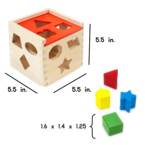 Imagination Generation Wooden Wonders Smart Shapes Sorting Cube (12pcs)