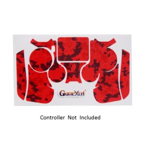 GameXcel Skins Compatible with PS4 Controller - Stickers Compatible with Playstation Dualshock 4 - Decals Cover Skin Accessories Compatible with PS4 Slim Controllers - Digicamo Red