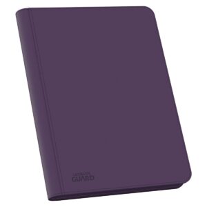 ultimate guard 8 pocket quadrow zipfolio xeno deck case, purple