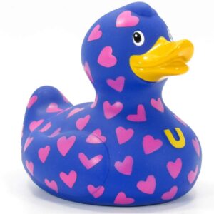 love love love rubber duck bath toy by bud duck | elegant gift packaging - "what more can i say!" | child safe | collectable