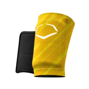 evoshield mlb protective speed stripe wrist guard, yellow, x-large