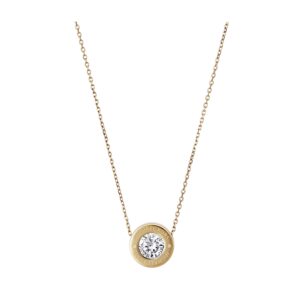 michael kors stainless steel and pavé crystal pendant necklace for women, color: gold (model: mkj5340710)