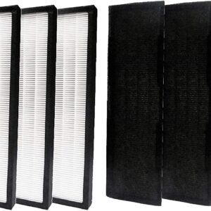 Nispira True HEPA Filter Replacement For GermGuardian FLT5000 Air Purifier AC5000, AC5000e, AC5250pt, AC5350b, AC5350bca, AC5350w, AC5300b, CDAP5500, BXAP040, BXAP250 Idylis IAP GG 125, 3 Packs