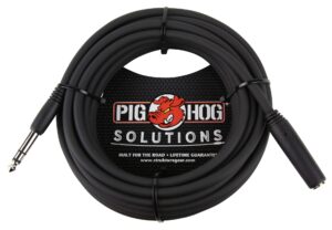 pig hog phx14-25 1/4" trsf to 1/4" trsm headphone extension cable, 25 feet