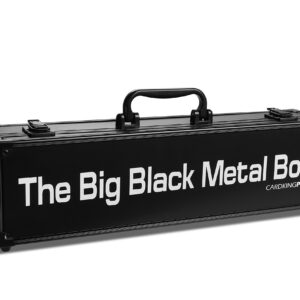 The Big Black Metal Box, Compatible with Cards Against Humanity, Magic The Gathering, MTG, (Game Not Included) | Includes 8 Dividers | (Long Version) Fits up to 1400 Loose Unsleeved Cards