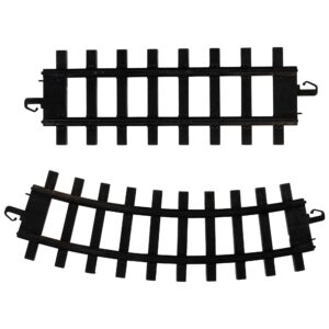 club pack of 12 black replacement train set track pieces 10"