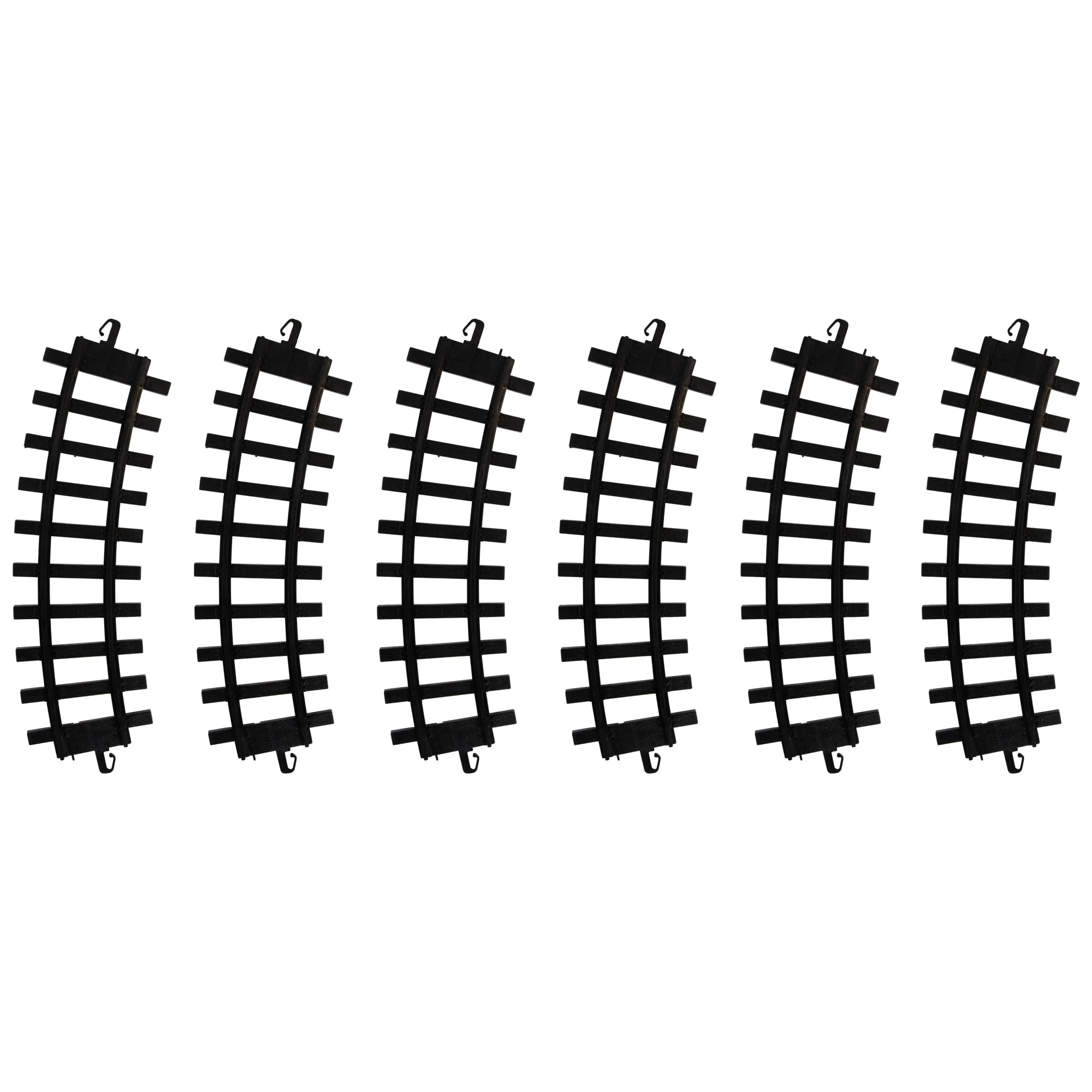 Club Pack of 12 Black Replacement Train Set Track Pieces 10"