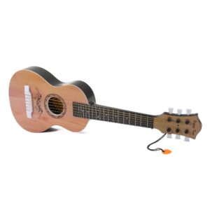 23" Acoustic Guitar, Kids 6 String Toy Guitar - Realistic Steel Strings - Beginner Practice First Musical Instrument for Children, Toddlers (Natural)