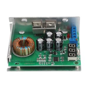 DROK® DC-DC Buck Converter 3.5-30V to 0.8-29V 10A Step-down Volt Adjustable Output Voltage Regulator Module Power Supply with High Accuracy Voltmeter Red Digital Tube Display