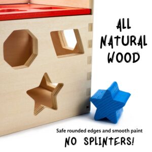 Imagination Generation Wooden Wonders Smart Shapes Sorting Cube (12pcs)