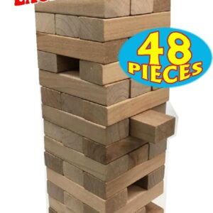 Matty's Toy Stop Wooden Tower Deluxe Stacking Game with Exclusive Storage Bag