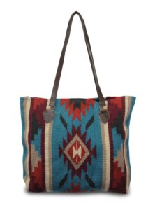 southwest boutique wool tote purse bag native american western style handwoven (tucson)