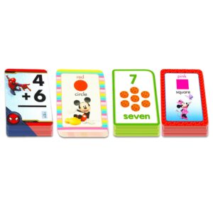 Disney Flash Cards for Toddlers 2-4 - Bundle of 4 Early Learning Decks: Colors, Shapes, Numbers and More Featuring Mickey, Minnie, and Spiderman