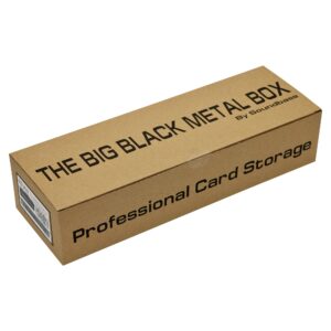 The Big Black Metal Box, Compatible with Cards Against Humanity, Magic The Gathering, MTG, (Game Not Included) | Includes 8 Dividers | (Long Version) Fits up to 1400 Loose Unsleeved Cards