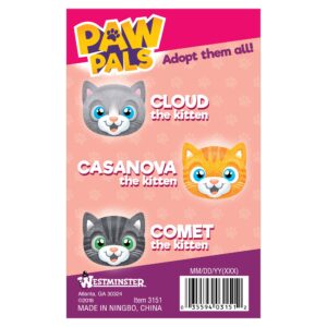 Westminster, Inc. Cloud the Kitten - Cute, Cuddly, Plush Battery Operated Cat Toy Walks, Wiggles, and Meows with Sound