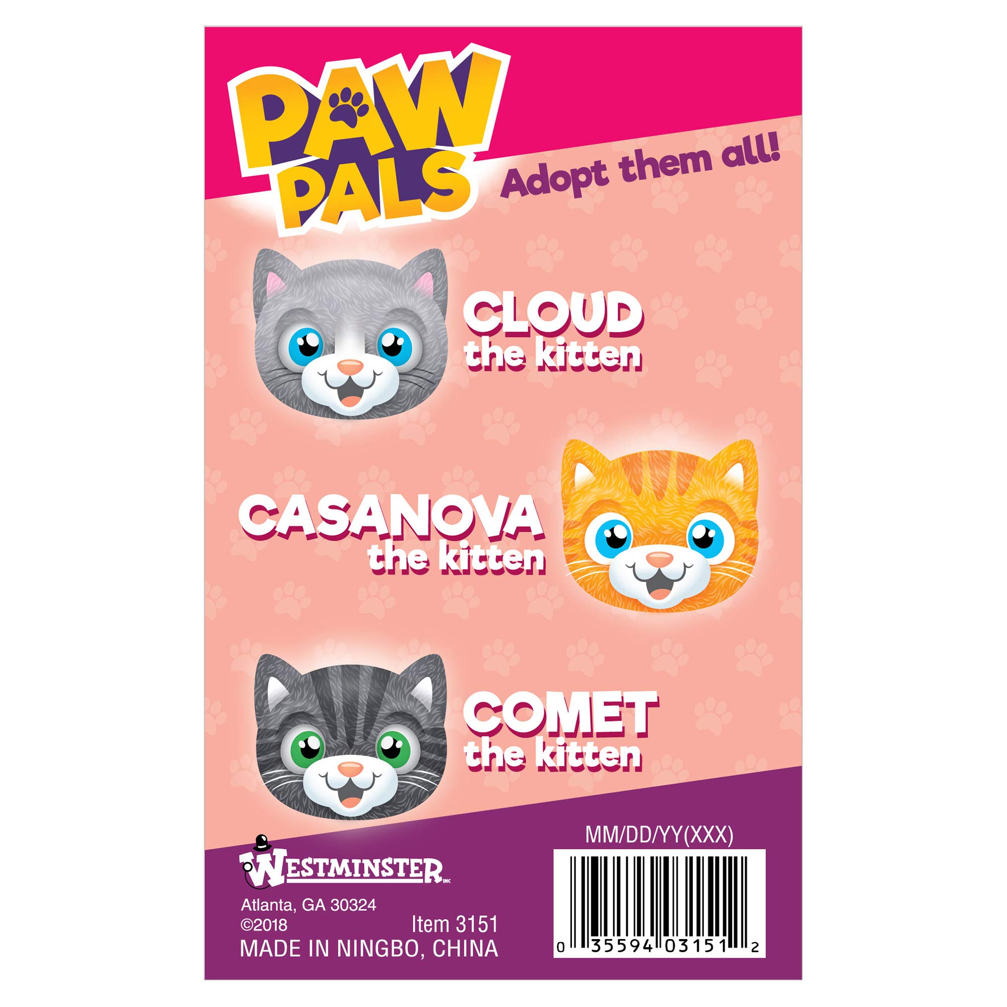 Westminster, Inc. Cloud the Kitten - Cute, Cuddly, Plush Battery Operated Cat Toy Walks, Wiggles, and Meows with Sound