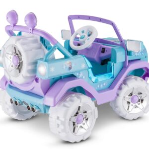 Kid Trax Disney Frozen Kids 4x4 Ride On Toy, 6 Volt, Kids 3-5 Years Old, Max Weight 55 lbs, Single Rider, Battery and Charger Included, Blue