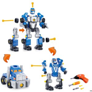 Memtes® Take-A-Part Robot Toy Truck Toy, Included with Power Drill (42 Pieces)