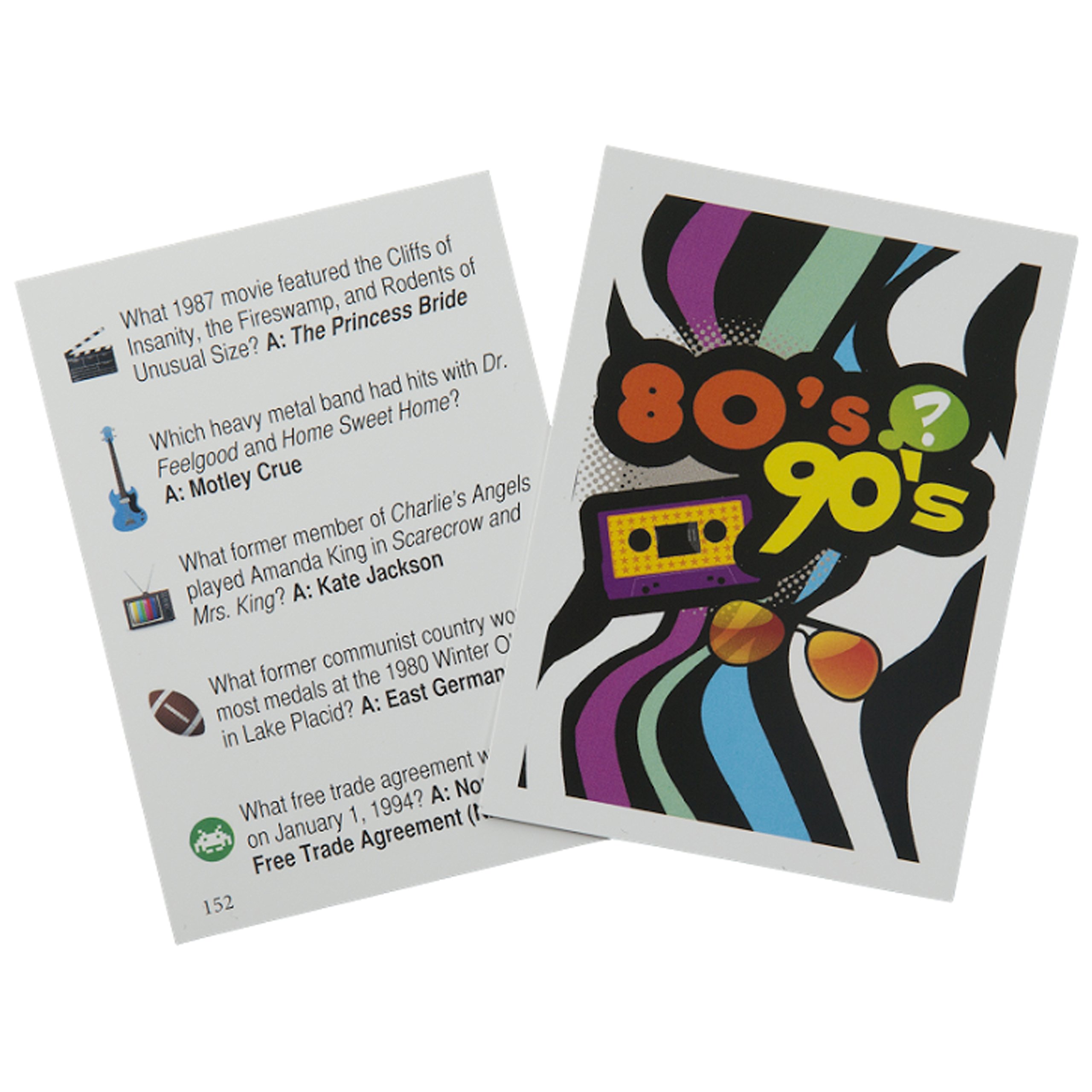 Outset Media - 80's 90's Trivia - Includes 220 Cards with Over 1200 Fun Questions and Answers - Ages 12+