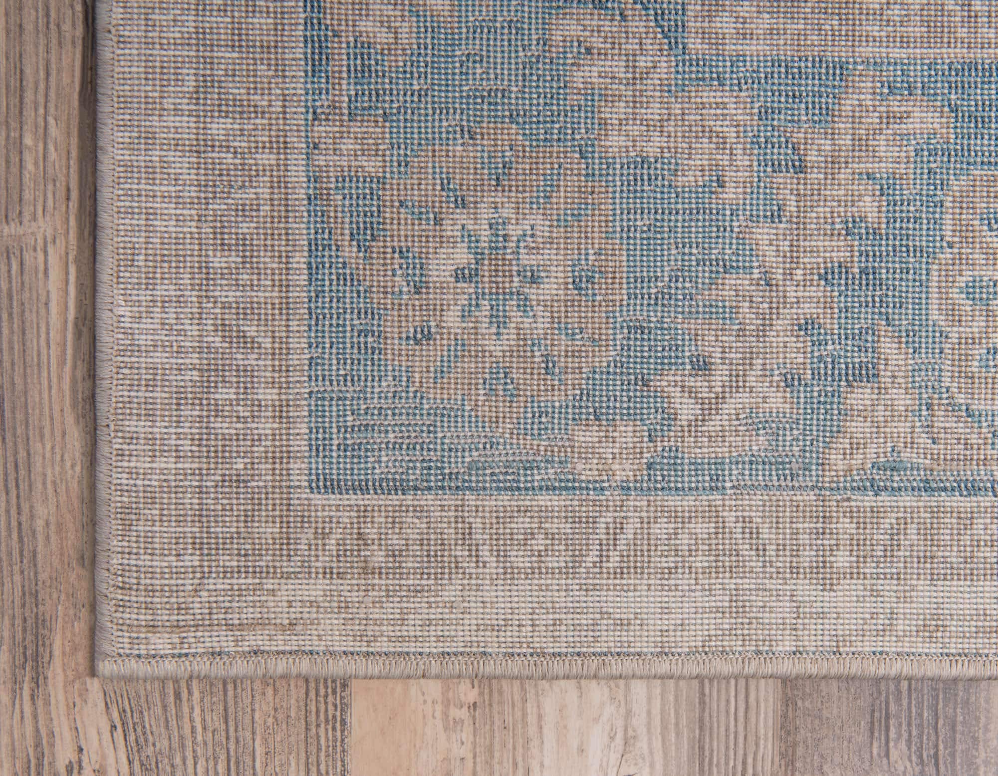 Unique Loom Salzburg Collection Classic Traditional Design Oriental Inspired Border Area Rug, 8 ft x 10 ft, Beige/Blue