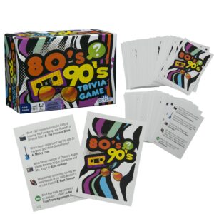 outset media - 80's 90's trivia - includes 220 cards with over 1200 fun questions and answers - ages 12+