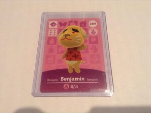 nintendo animal crossing happy home designer amiibo card 84 benjamin 084/100