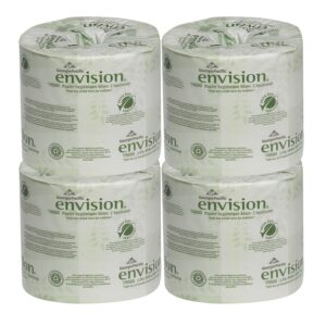 GEORGIA-PACIFIC Envision 19880/01 2-Ply Embossed Bathroom Tissue, 4.05" L x 4" W, White, 4 Rolls Pack