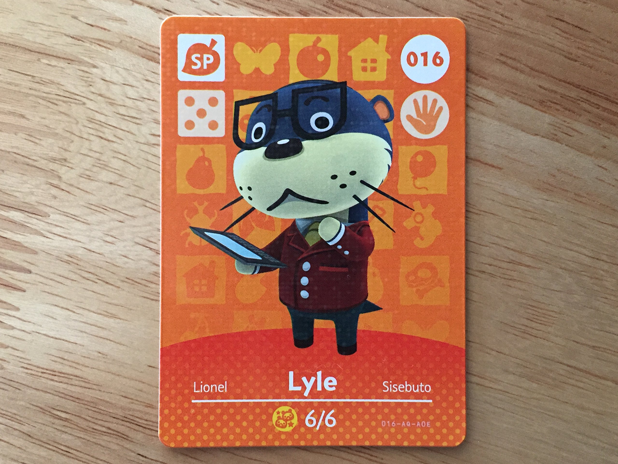 Nintendo Animal Crossing Happy Home Designer Amiibo Card 16 Lyle 016/100