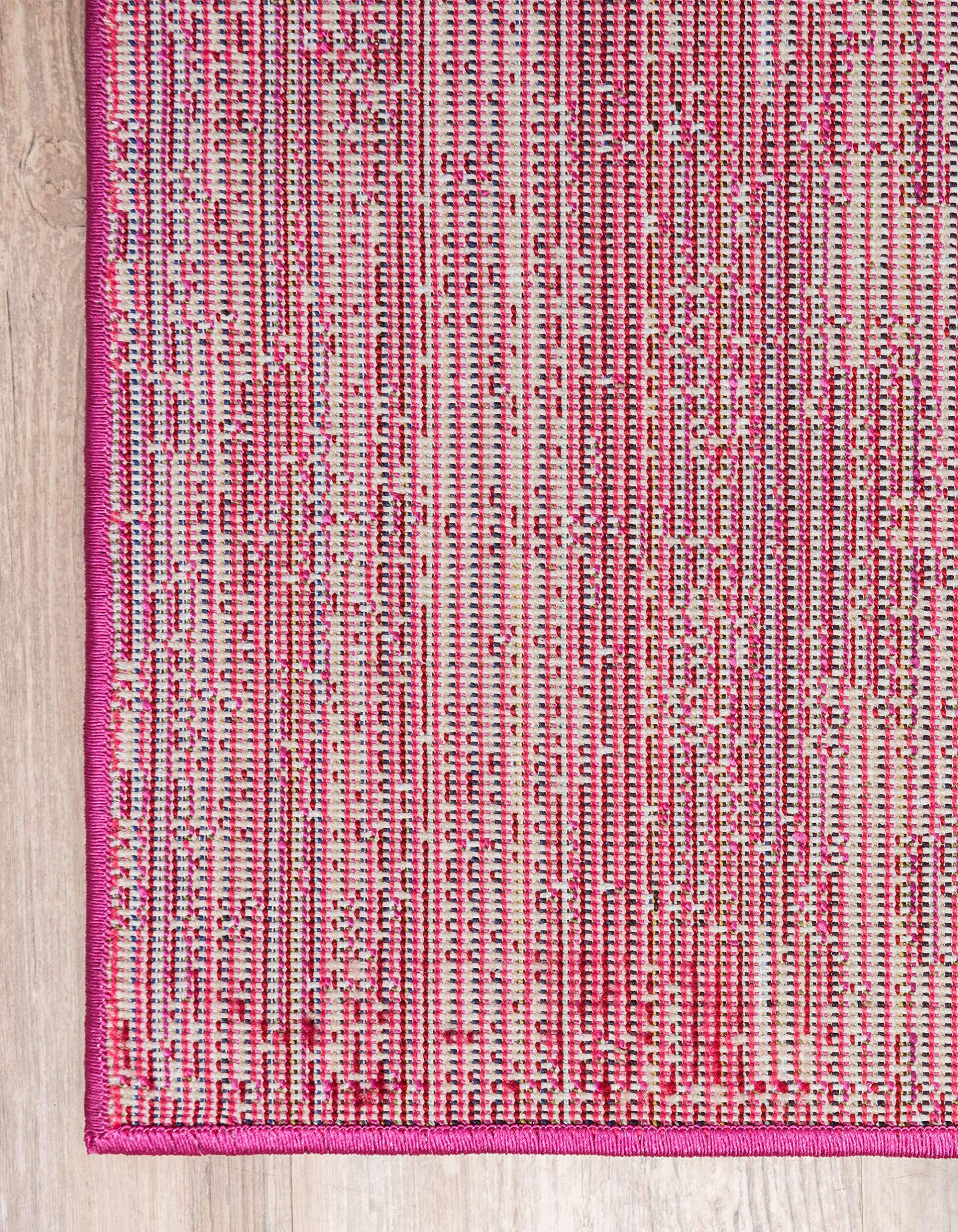 Unique Loom Jardin Collection Colorful, Vibrant, Abstract Watercolor Area Rug, 6' 1" x 9' Rectangle, Pink/Brown