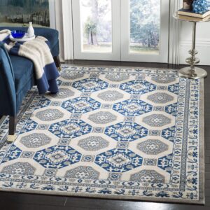 safavieh patina collection accent rug - 4' x 6', blue & ivory, oriental design, non-shedding machine washable & slip resistant ideal for high traffic areas in foyer, living room, bedroom (ptn320d)