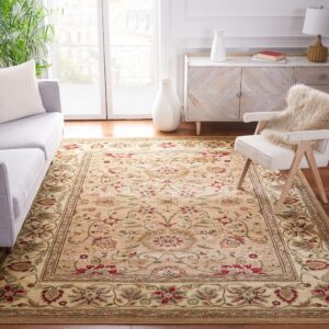 safavieh lyndhurst collection x-large area rug - 12' x 18', beige & ivory, traditional oriental design, non-shedding & easy care, ideal for high traffic areas in living room, bedroom (lnh212d)