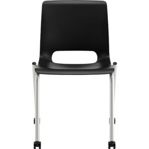 HON MG101ON Motivate Seating 4-Leg Stacking Chair, Onyx/Platinum, 2/Carton