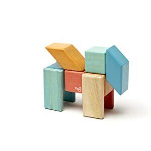 24 Piece Tegu Magnetic Wooden Block Set, Sunset, 1-99 years old