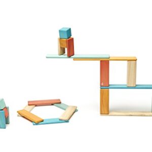 24 Piece Tegu Magnetic Wooden Block Set, Sunset, 1-99 years old