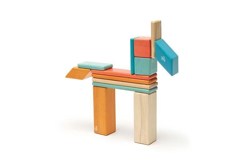 14 Piece Tegu Magnetic Wooden Block Set, Sunset