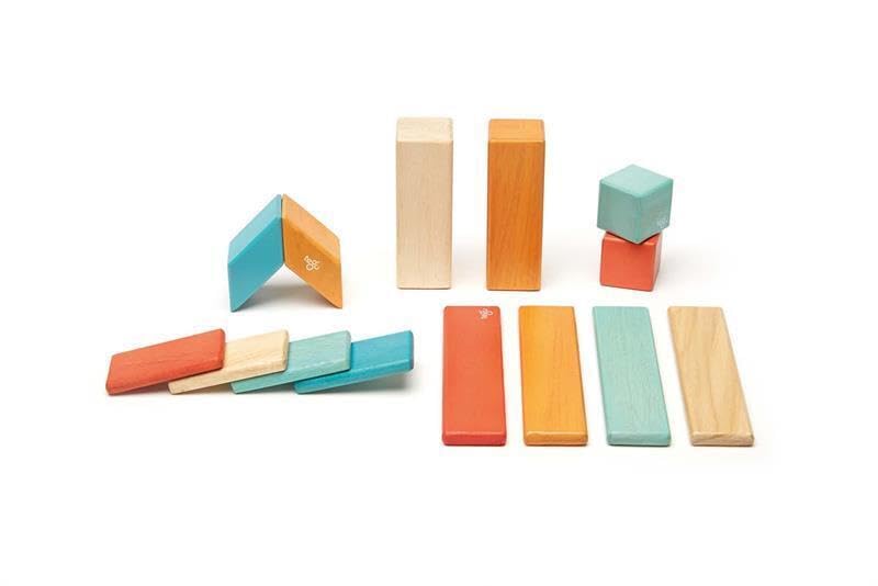 14 Piece Tegu Magnetic Wooden Block Set, Sunset