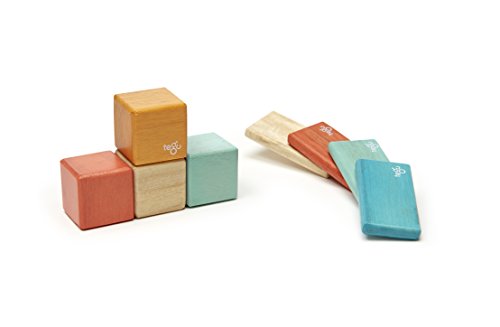 8 Piece Tegu Pocket Pouch Magnetic Wooden Block Set, Sunset