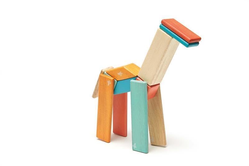 14 Piece Tegu Magnetic Wooden Block Set, Sunset