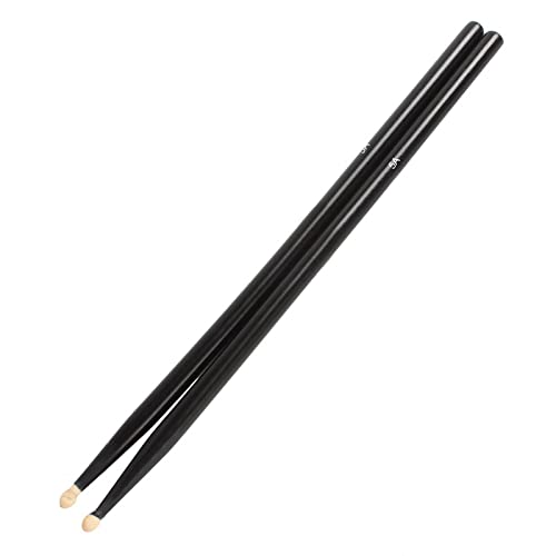 OriGlam 2Pcs 5A Drum Sticks, Maple Wood Tip Drumsticks, 5A Music Band Drumsticks, Jazz Drum Sticks For Rock Band (Black 2Pcs)