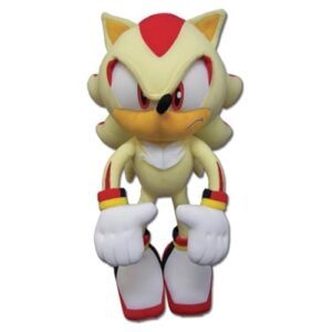 ge animation great eastern ge-52631 sonic the hedgehog super shadow stuffed plush, 12"