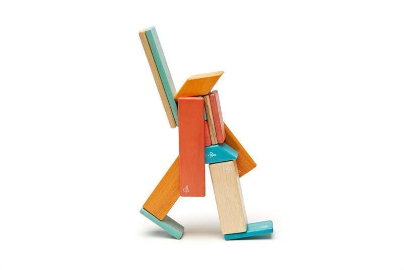 14 Piece Tegu Magnetic Wooden Block Set, Sunset