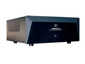 monoprice 114566 monolith multi-channel power amplifier - black with 7x200 watt per channel, xlr inputs for home theater & studio