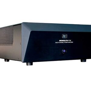 Monoprice 114566 Monolith Multi-Channel Power Amplifier - Black With 7x200 Watt Per Channel, XLR Inputs For Home Theater & Studio