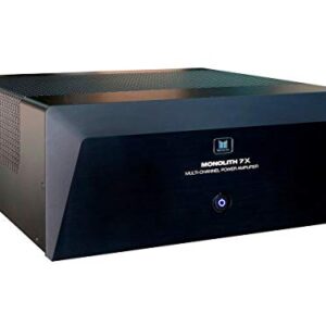 Monoprice 114566 Monolith Multi-Channel Power Amplifier - Black With 7x200 Watt Per Channel, XLR Inputs For Home Theater & Studio