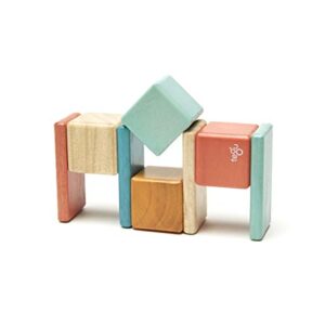 8 Piece Tegu Pocket Pouch Magnetic Wooden Block Set, Sunset