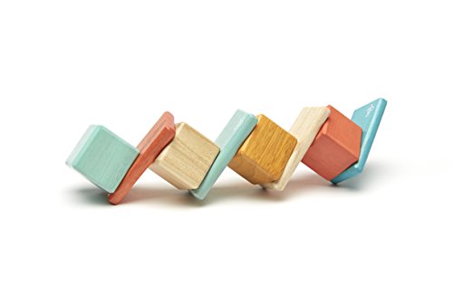 8 Piece Tegu Pocket Pouch Magnetic Wooden Block Set, Sunset