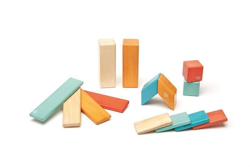 14 Piece Tegu Magnetic Wooden Block Set, Sunset