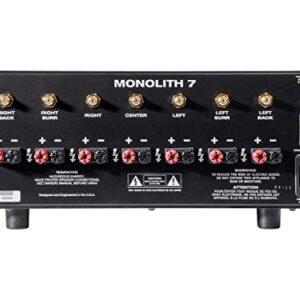 Monoprice 114566 Monolith Multi-Channel Power Amplifier - Black With 7x200 Watt Per Channel, XLR Inputs For Home Theater & Studio