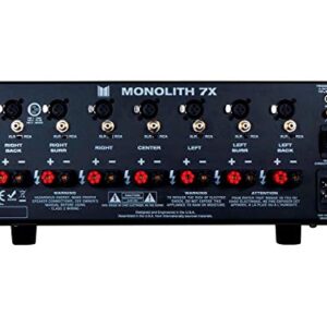 Monoprice 114566 Monolith Multi-Channel Power Amplifier - Black With 7x200 Watt Per Channel, XLR Inputs For Home Theater & Studio